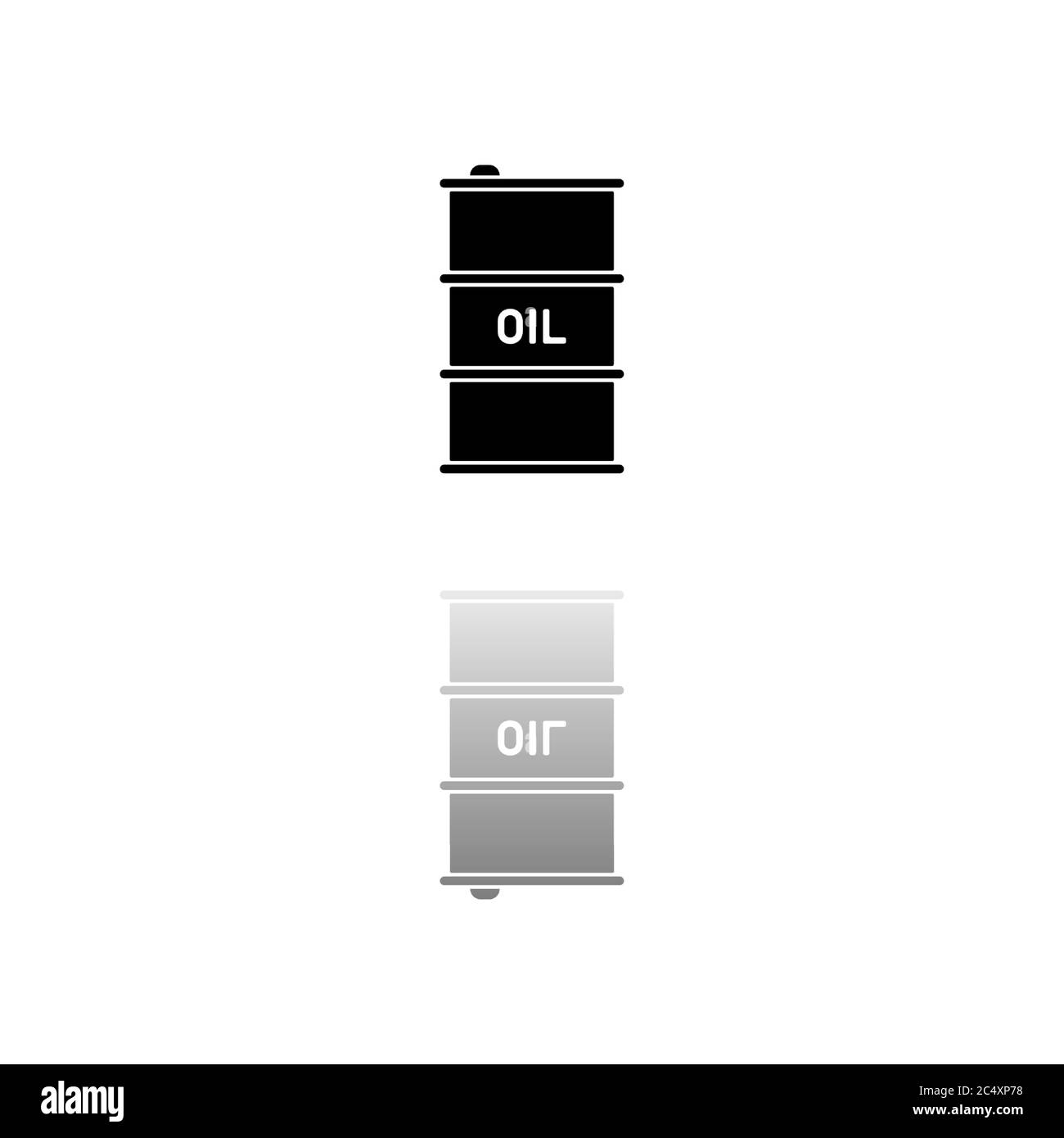 Barrel oil. Black symbol on white background. Simple illustration. Flat ...