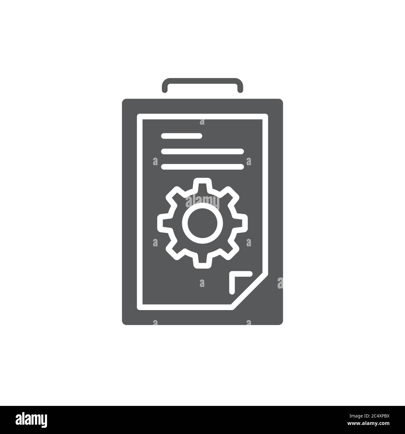 Project management vector icon symbol isolated on white background ...