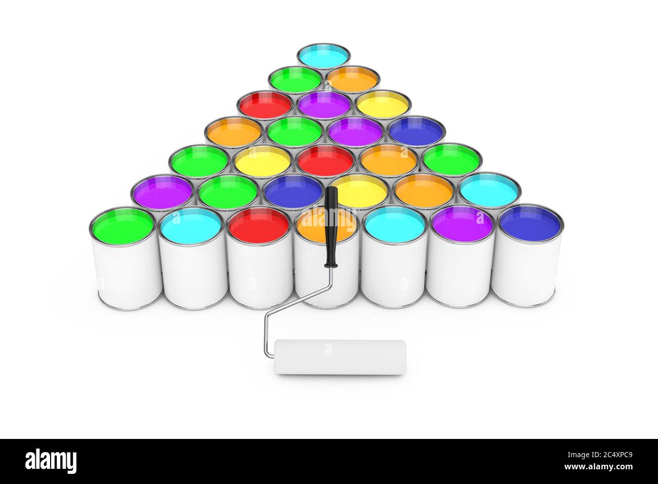 Rows of cans Cut Out Stock Images & Pictures - Alamy