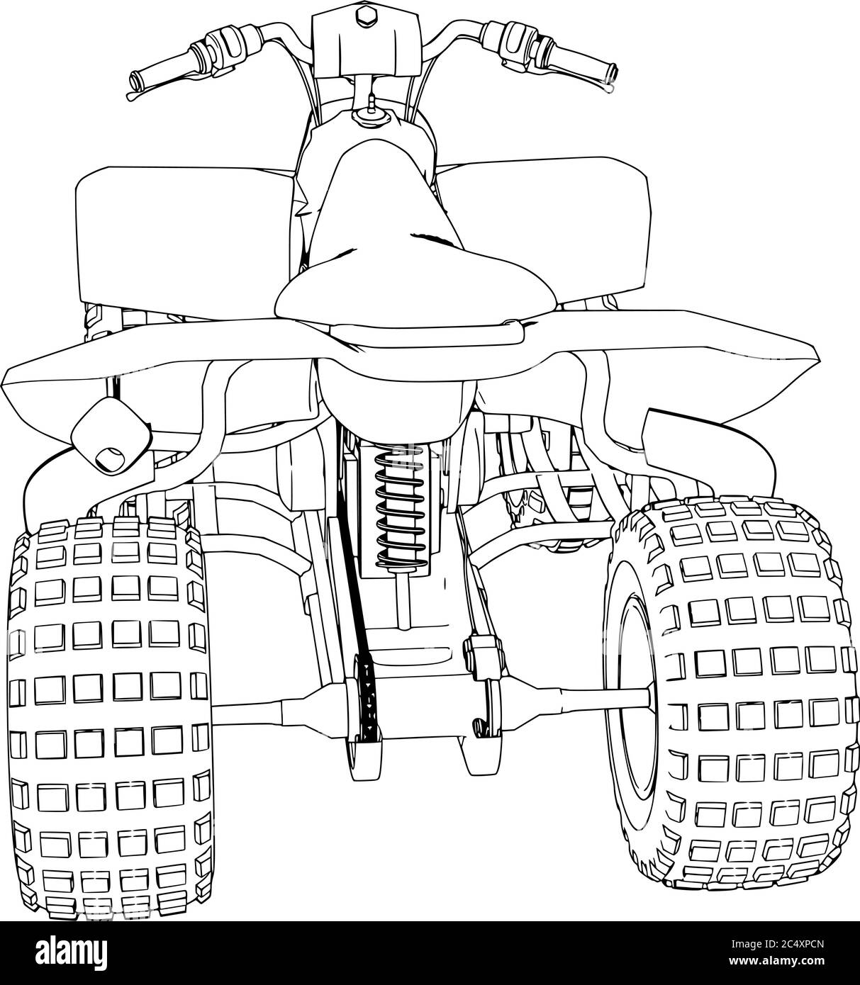 quad sketch vector on a white background Stock Vector Image & Art - Alamy