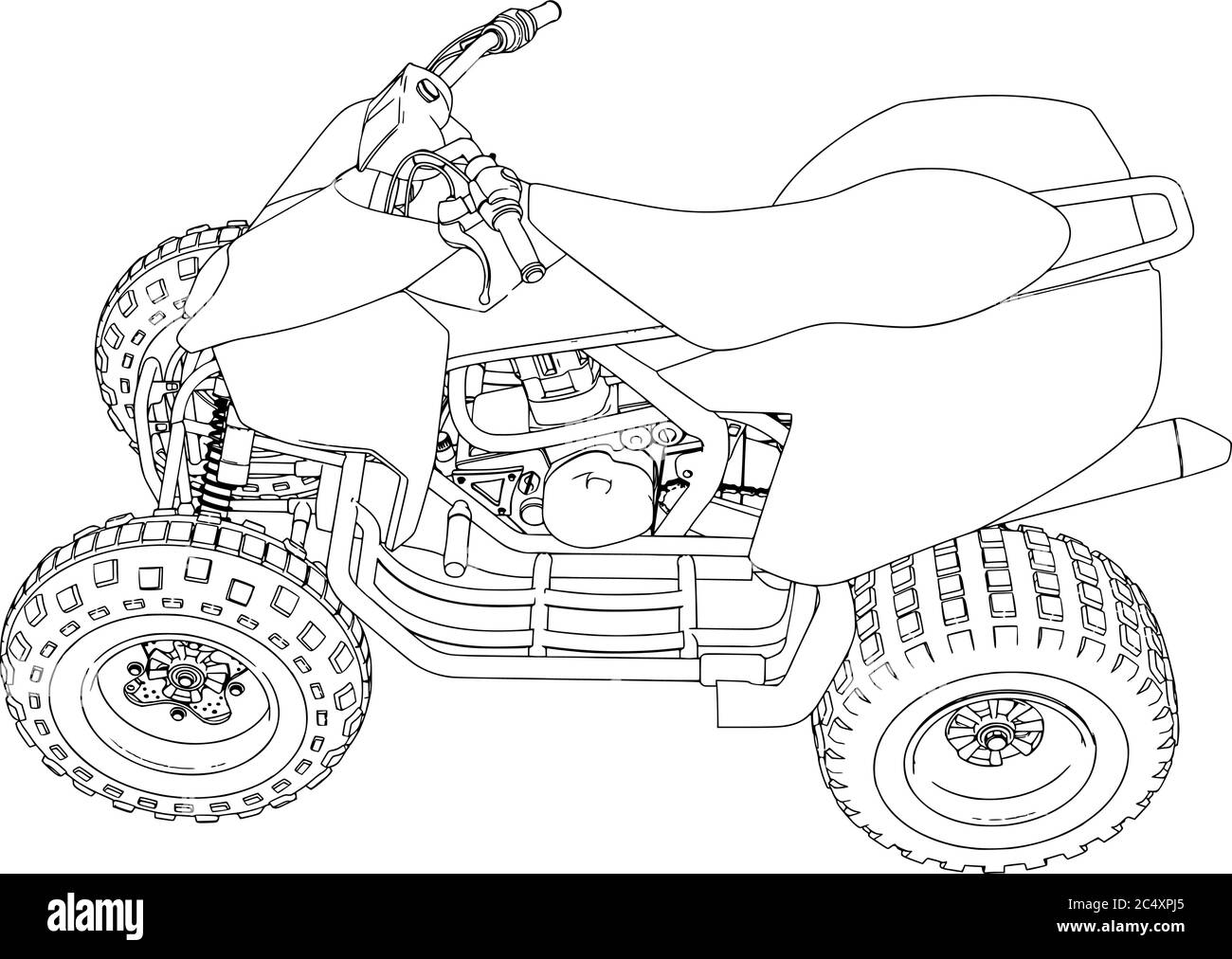 quad sketch vector on a white background Stock Vector Image & Art - Alamy
