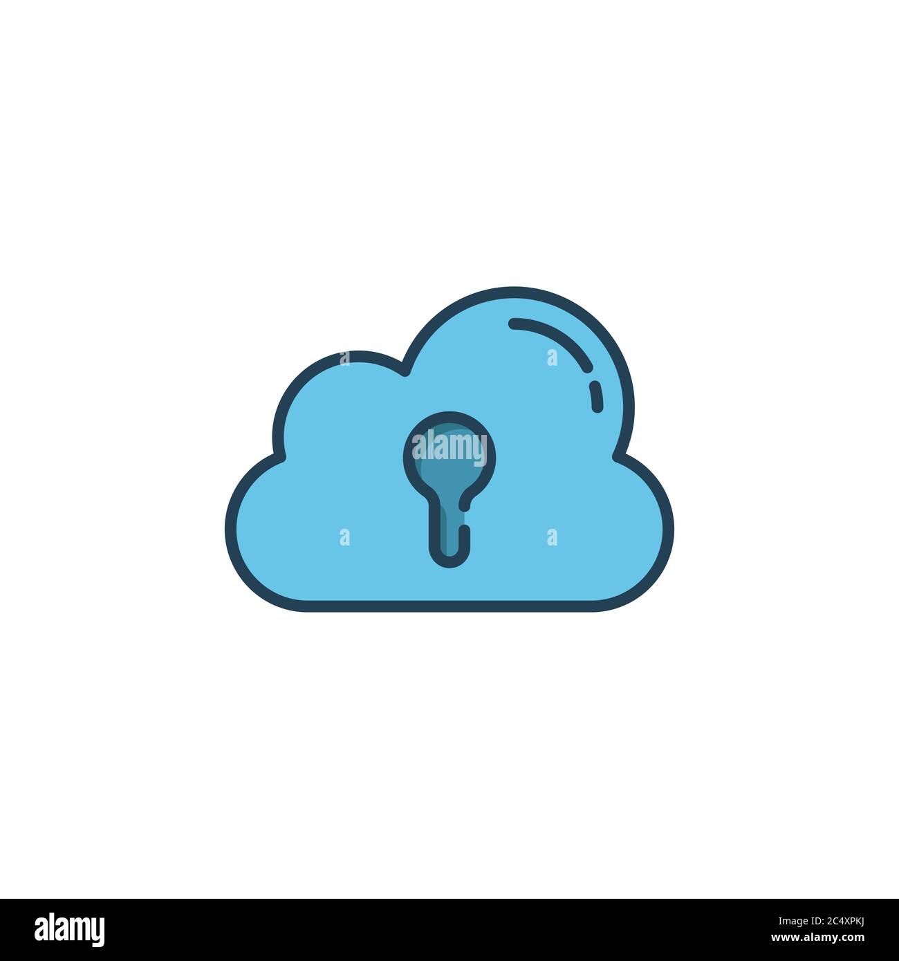 Privacy cloud storage vector icon symbol isolated on white background ...