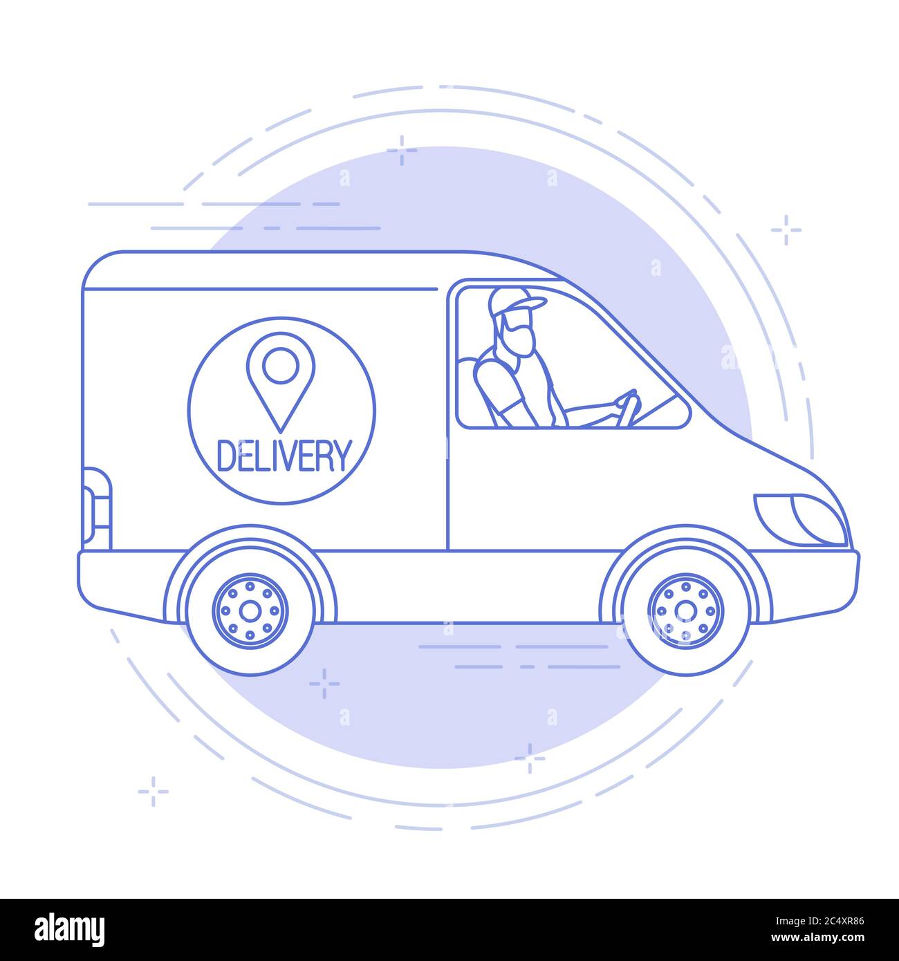 Mail delivery van Stock Vector Images - Alamy