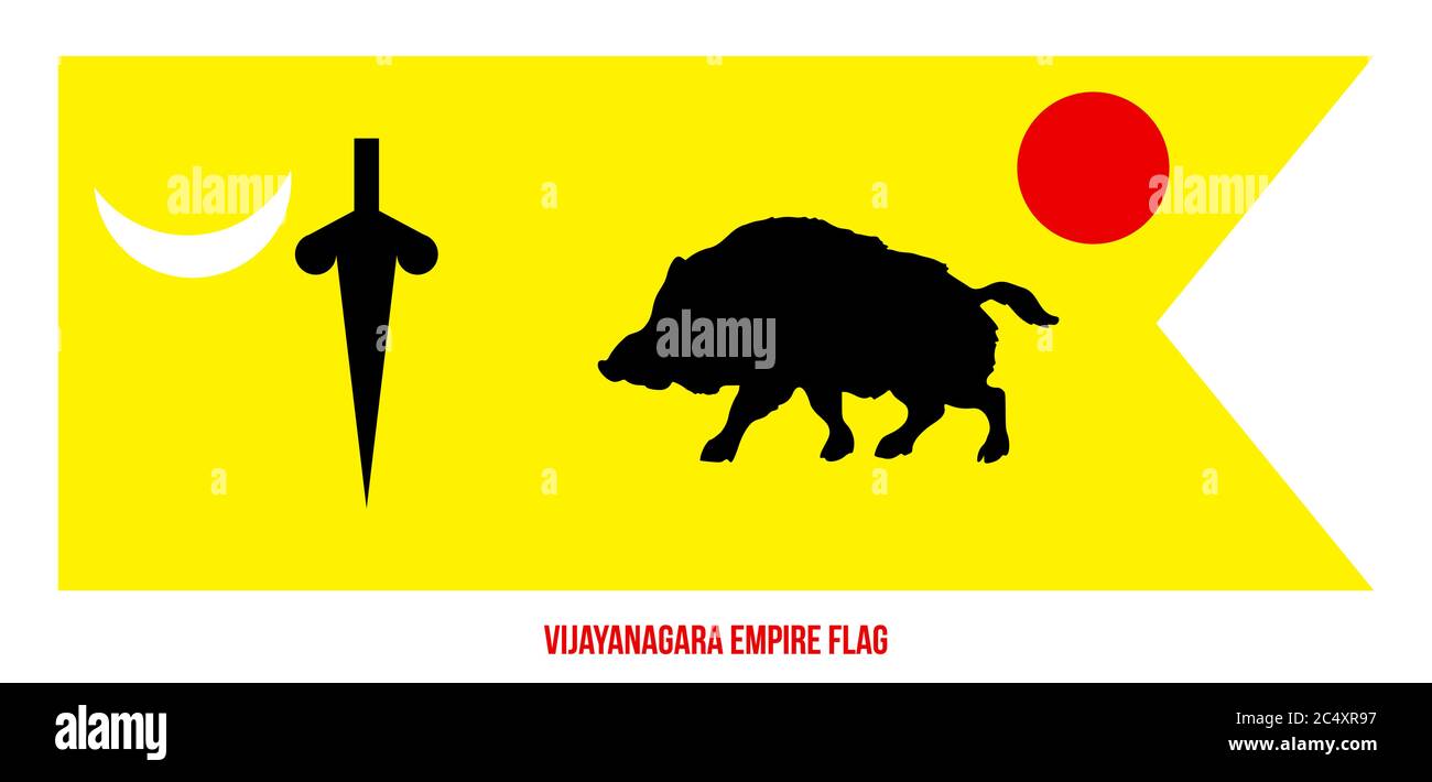 Vijayanagara Empire (1336-1646) Flag Waving Vector Illustration on ...