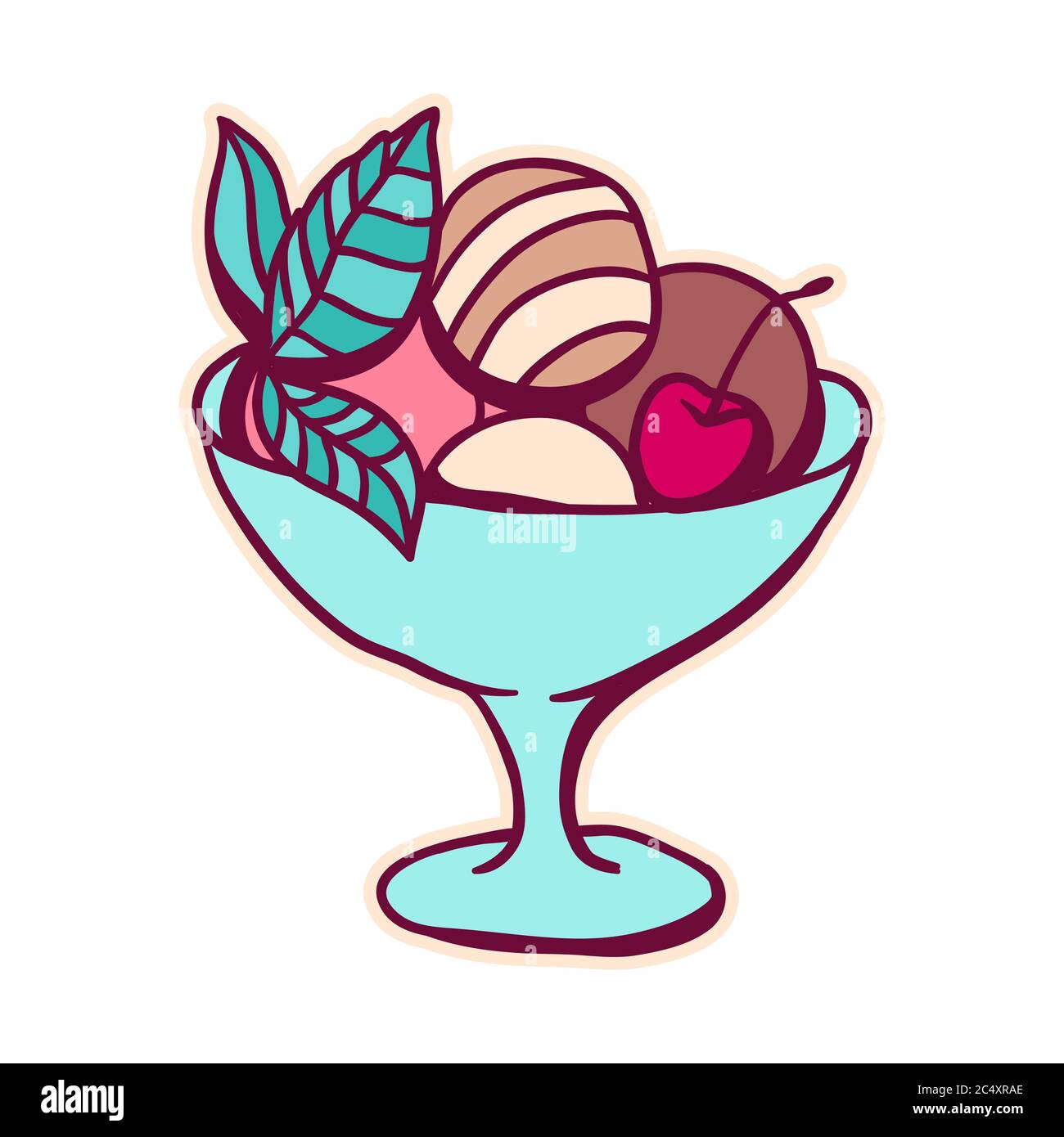 Sweet chocolate dessert ball Stock Vector Images - Alamy