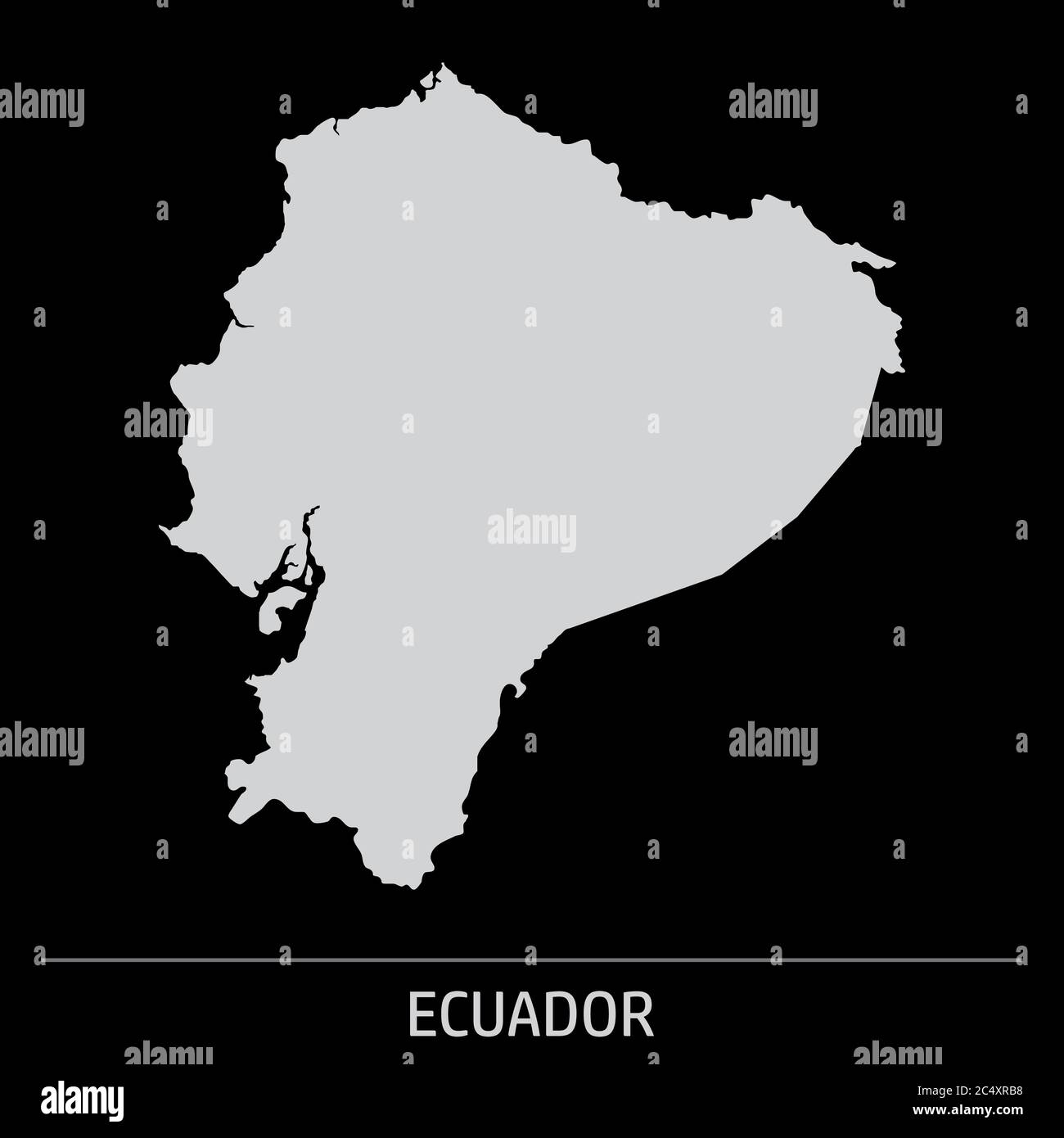Outline simple map ecuador hi-res stock photography and images - Alamy