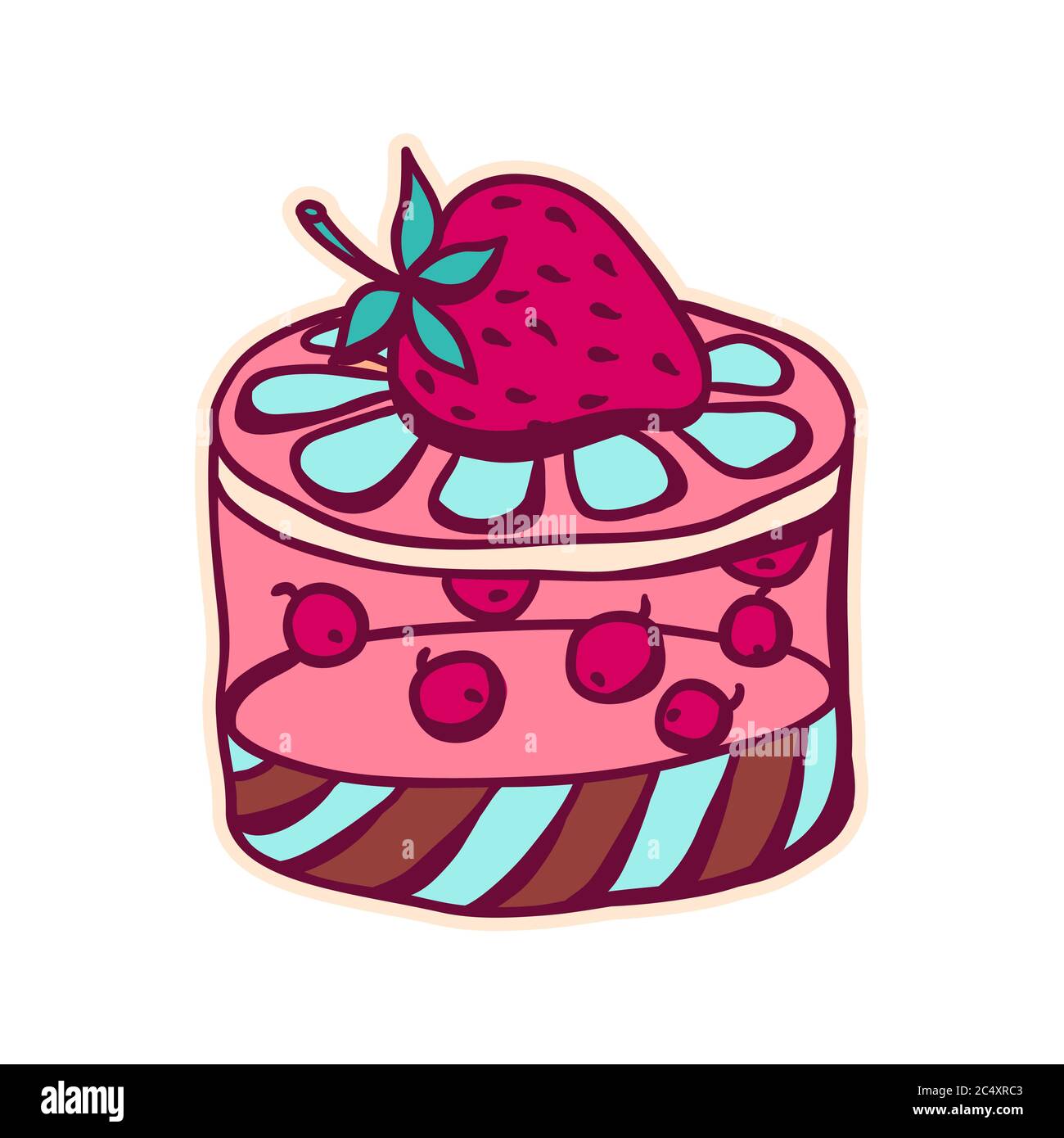 Sweet tasty jelly cake Stock Vector Images - Alamy