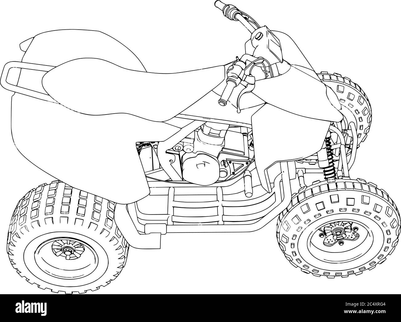 quad sketch vector on a white background Stock Vector Image & Art - Alamy