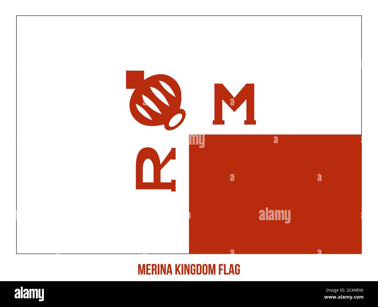 Merina Kingdom (1540-1897) Flag Waving Vector Illustration on White ...