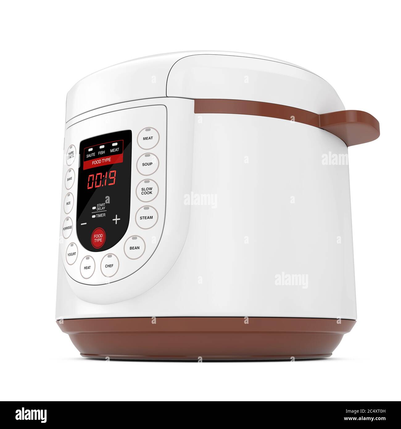 Modern Electric Multi Cooker on a white background. 3d Rendering Stock ...