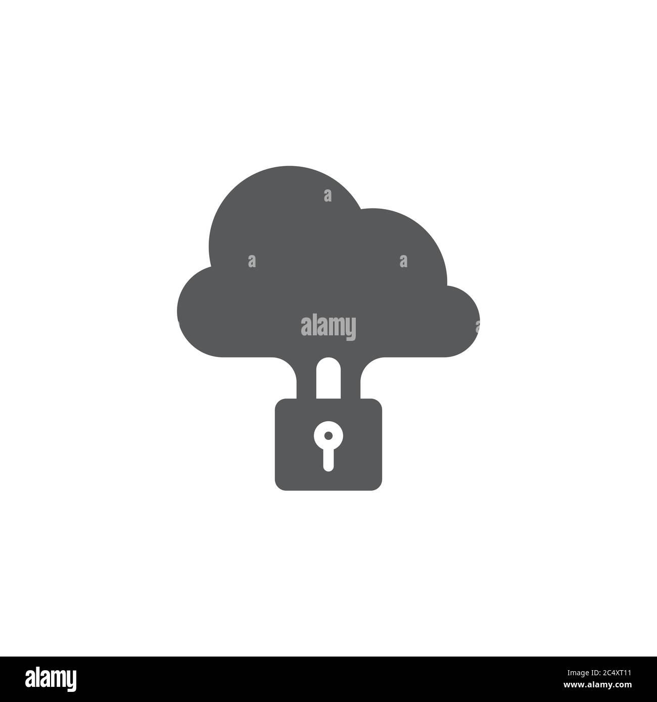 Privacy cloud storage vector icon symbol isolated on white background ...