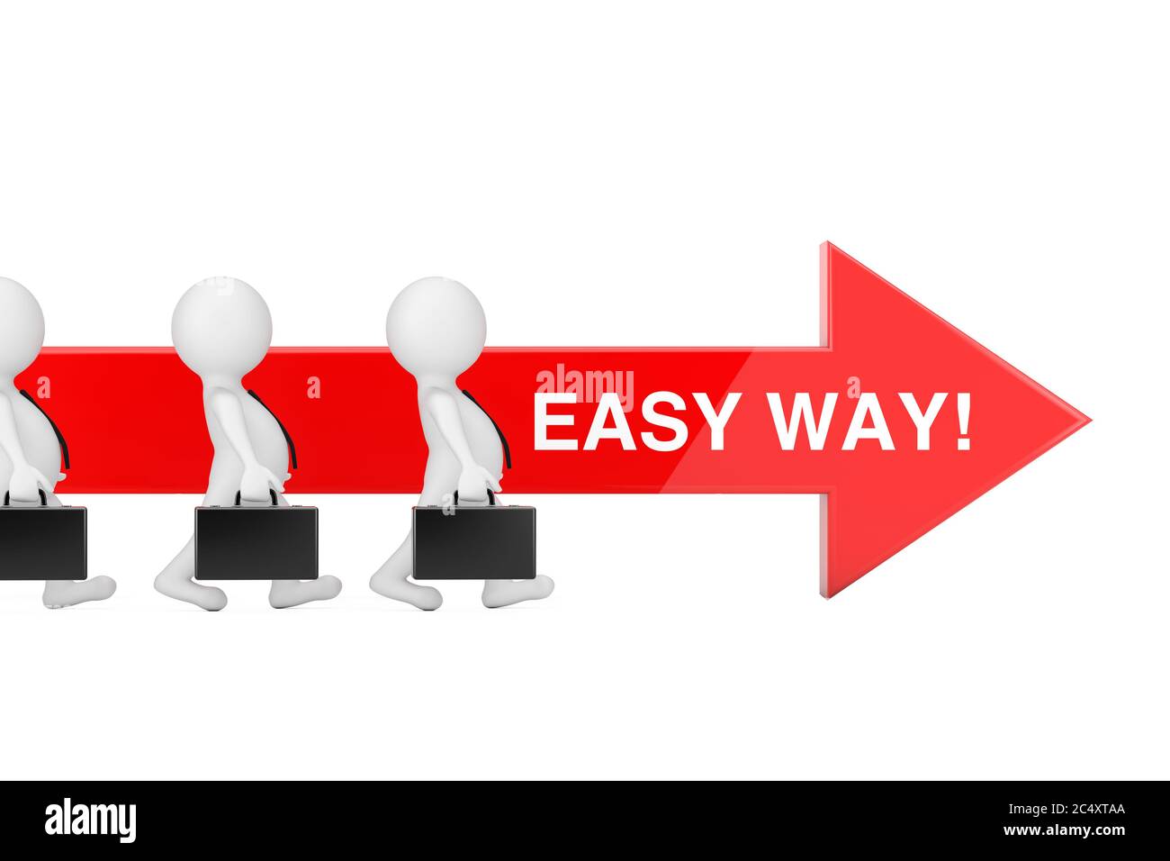 Businessman Persons Walk Forward in Direction of Red Progress Arrow ...