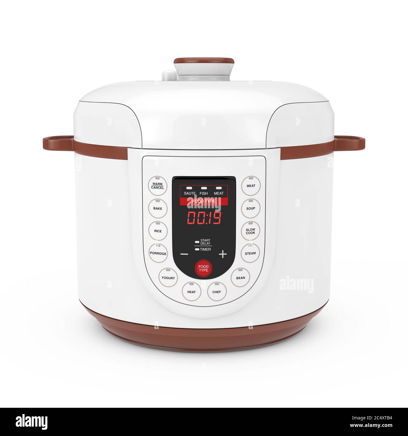 Modern Electric Multi Cooker on a white background. 3d Rendering Stock ...