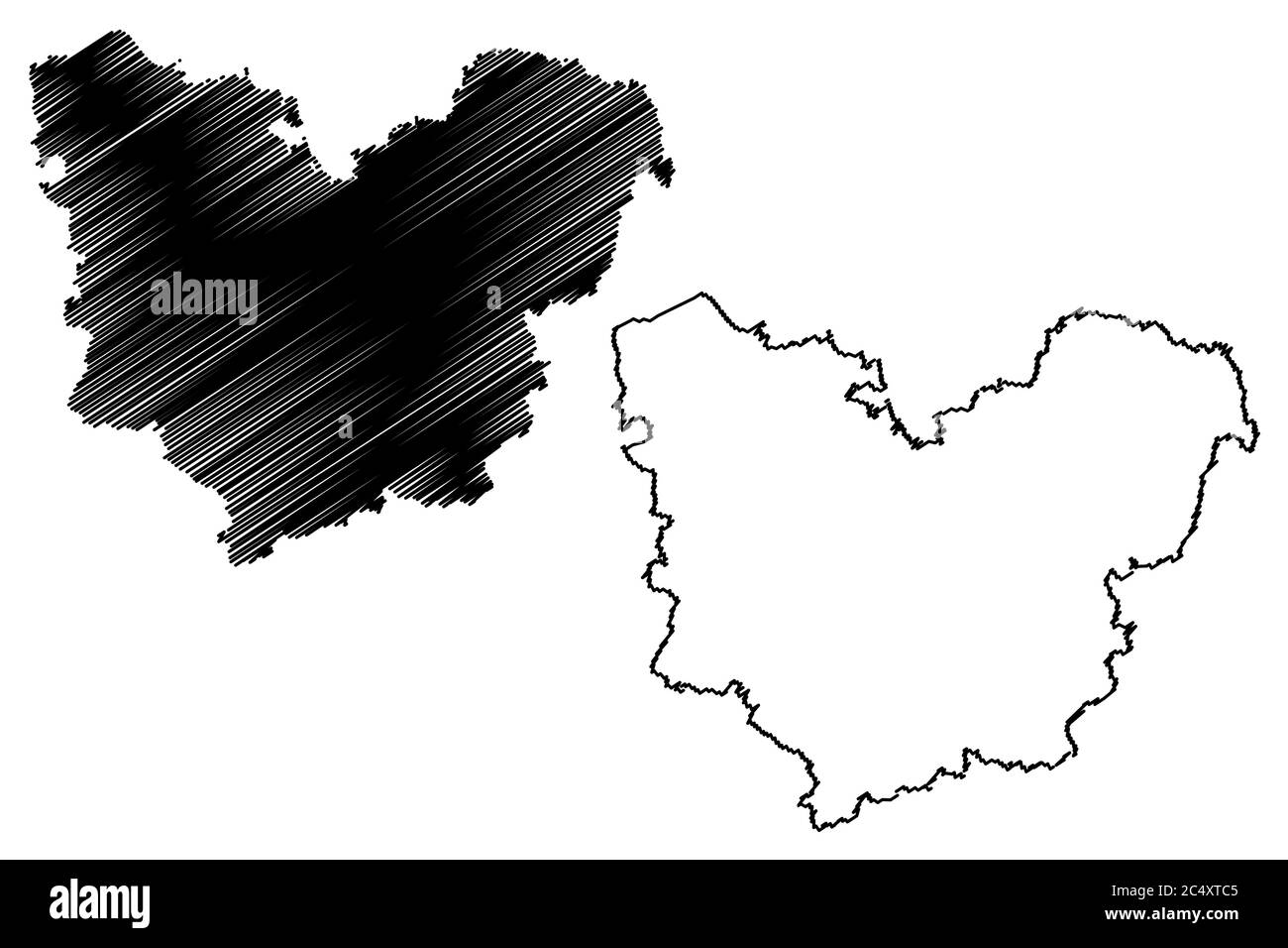 Normandie outline map hi-res stock photography and images - Alamy