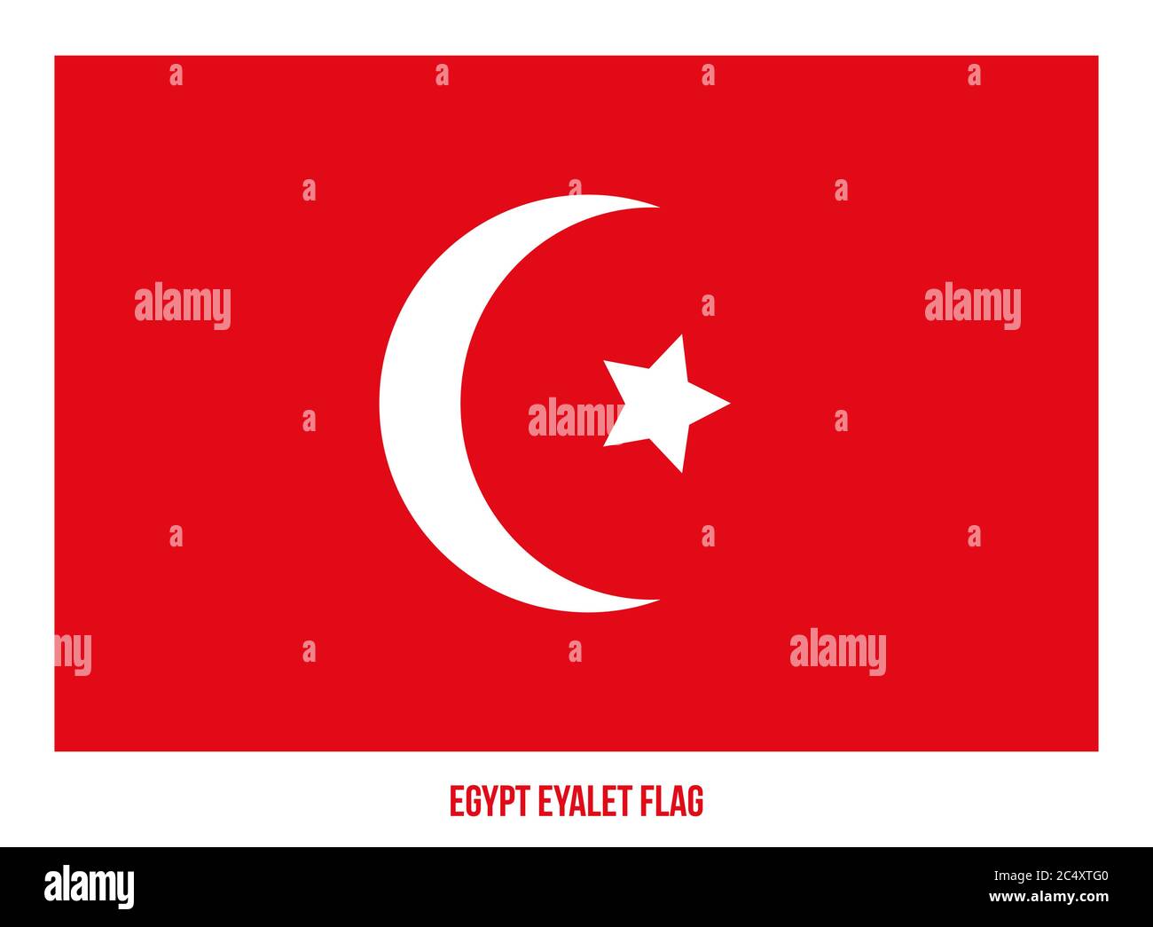 Egypt Eyalet (1517-1867) Flag Waving Vector Illustration on White ...