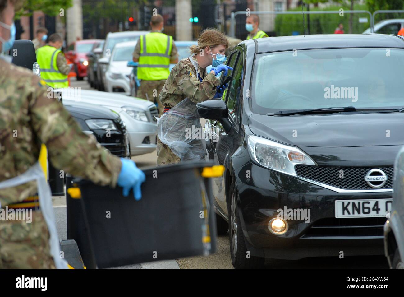 A Coronavirus testing station has been set up in Victoria Park ...