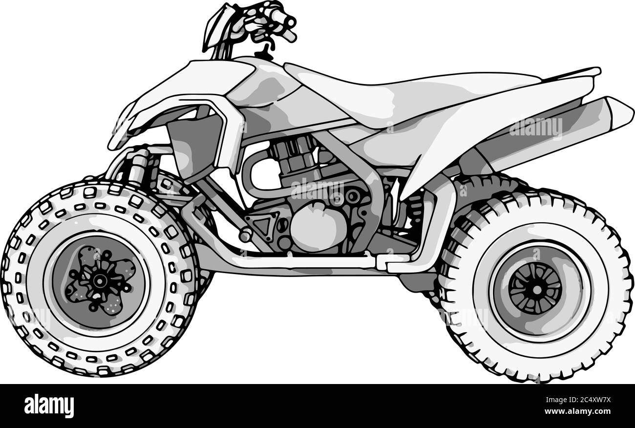 quad vector on a white background Stock Vector Image & Art - Alamy