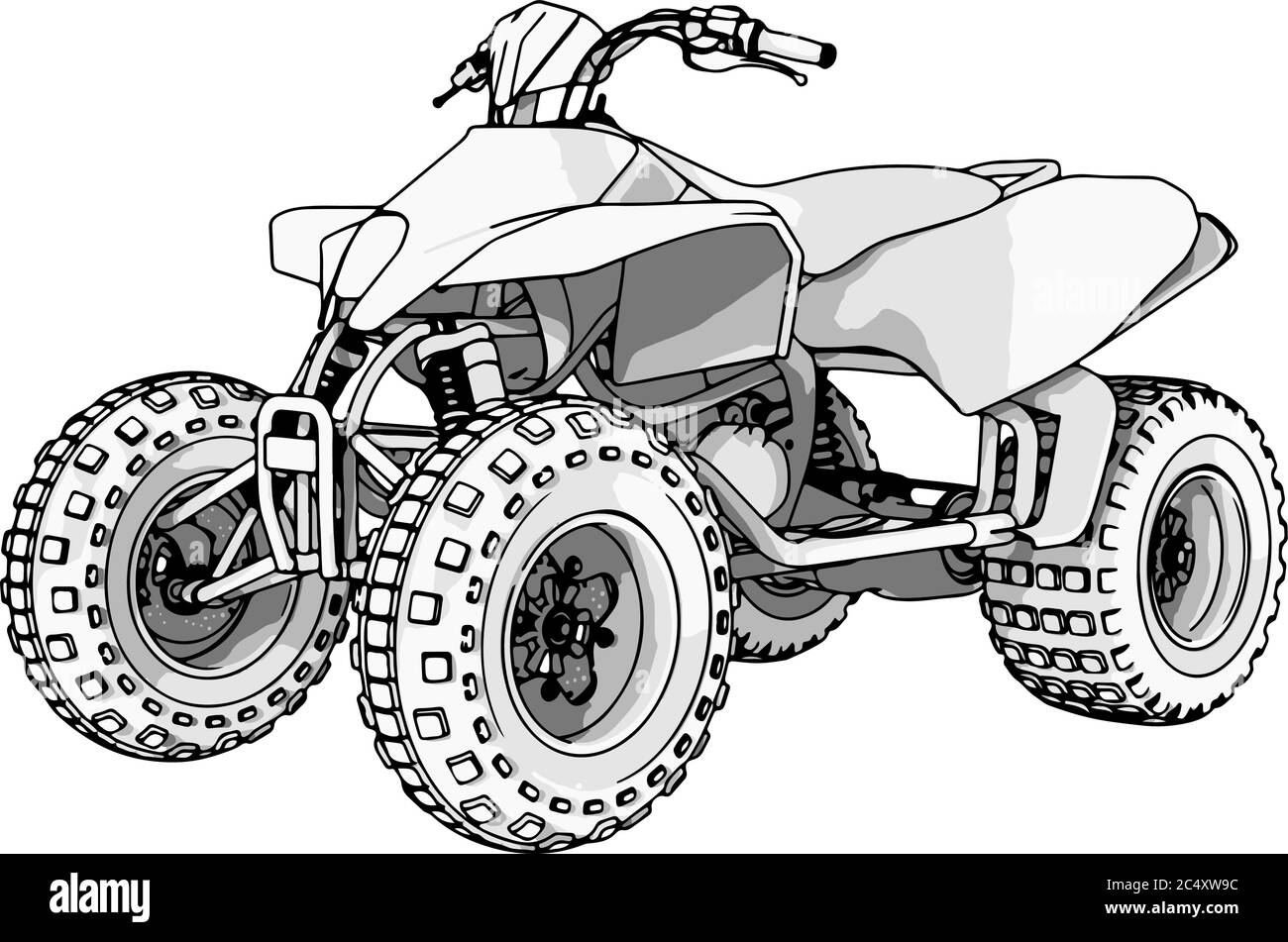 quad vector on a white background Stock Vector Image & Art - Alamy