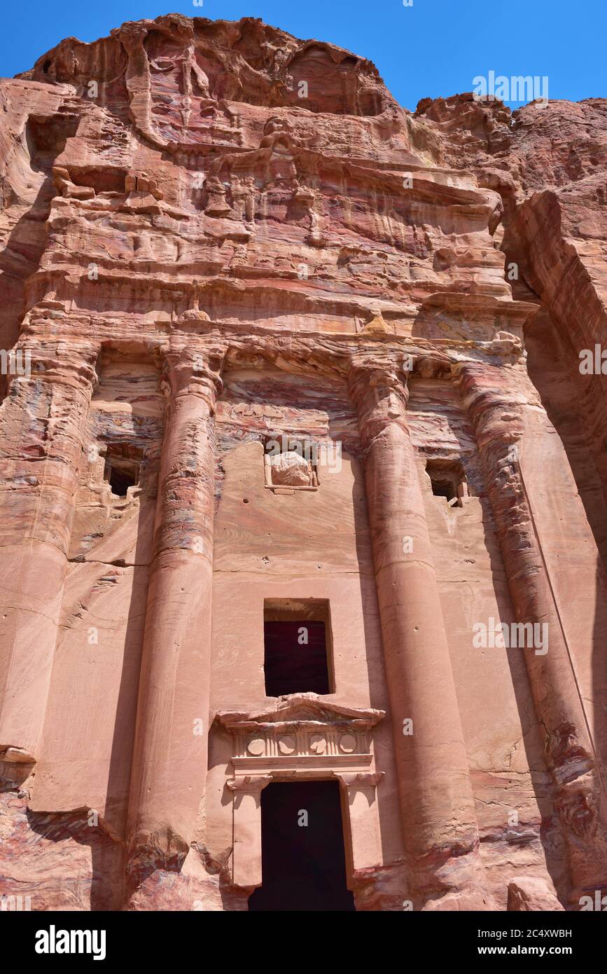 Famous Royal Tombs in ancient city of Petra, Jordan Stock Photo - Alamy