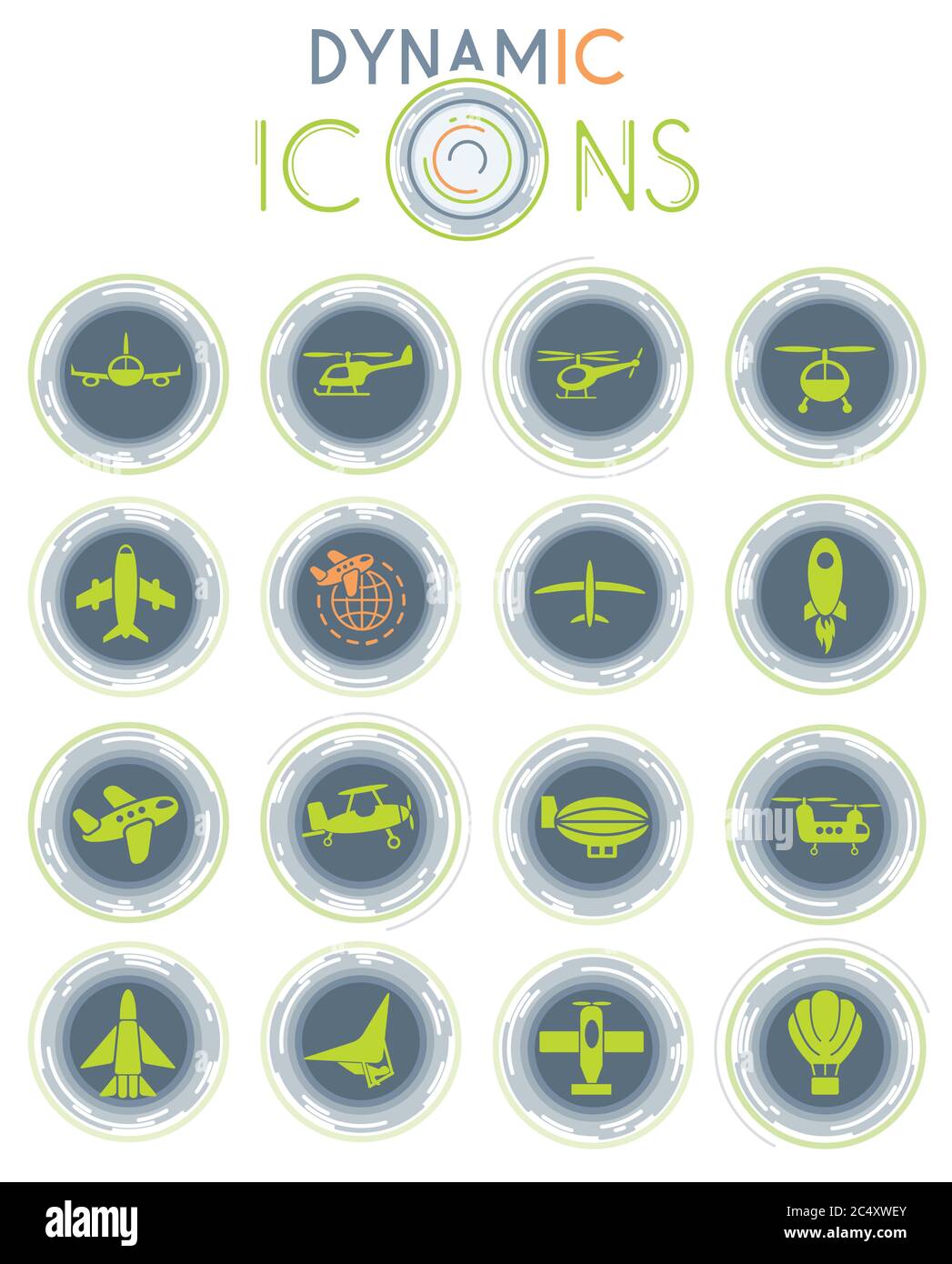 air transport dynamic icons Stock Vector Image & Art - Alamy