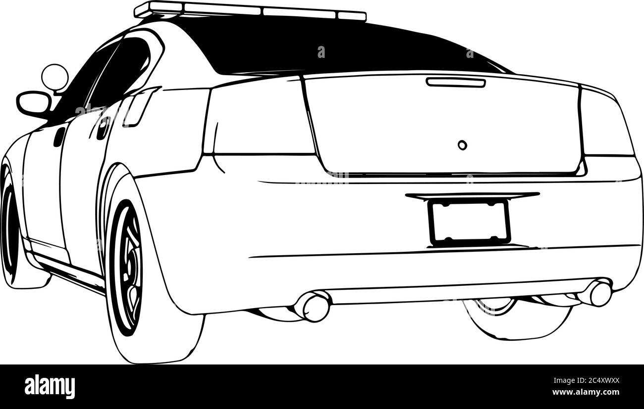 police car sketch vector Stock Vector Image & Art - Alamy