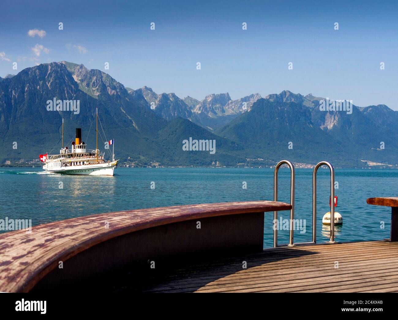 Passenger ferry gliding across river hi-res stock photography and ...