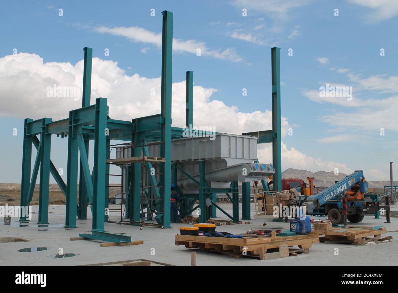 Oil pipes in a petrochemical plant during the production of oil and gas ...