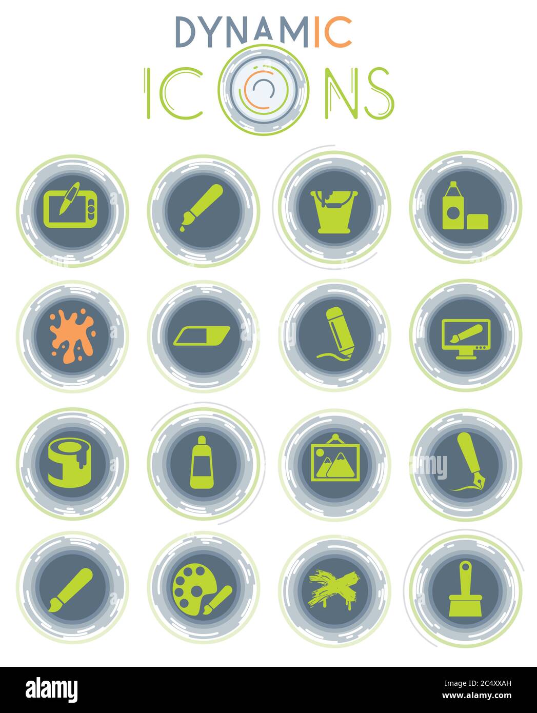 art dynamic icons Stock Vector Image & Art - Alamy