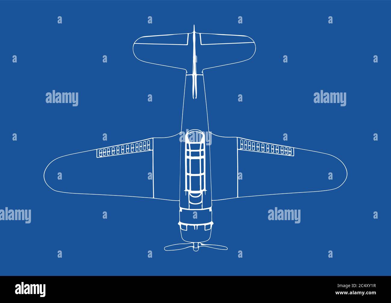drawing of military aircraft on a blue background vector Stock Vector ...