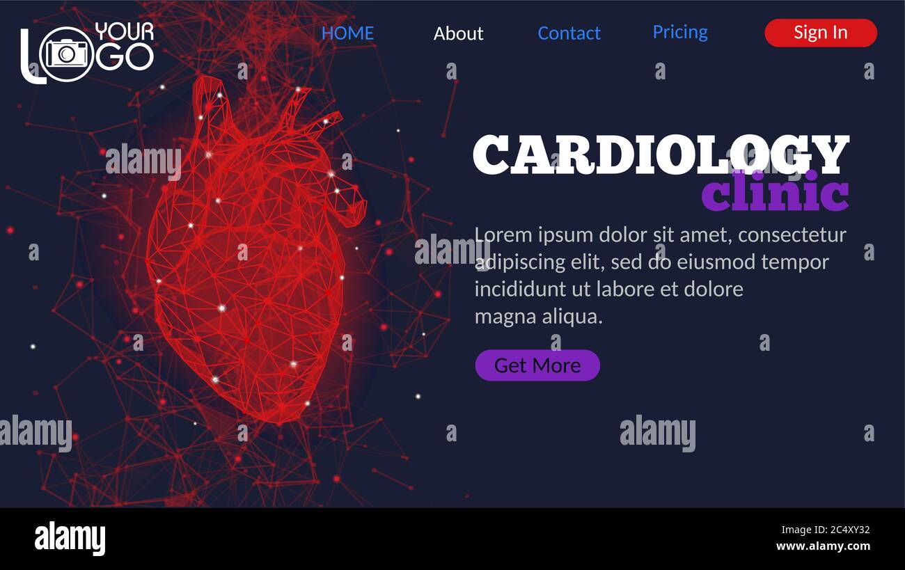 Medical healthcare landing page Stock Vector Images - Alamy