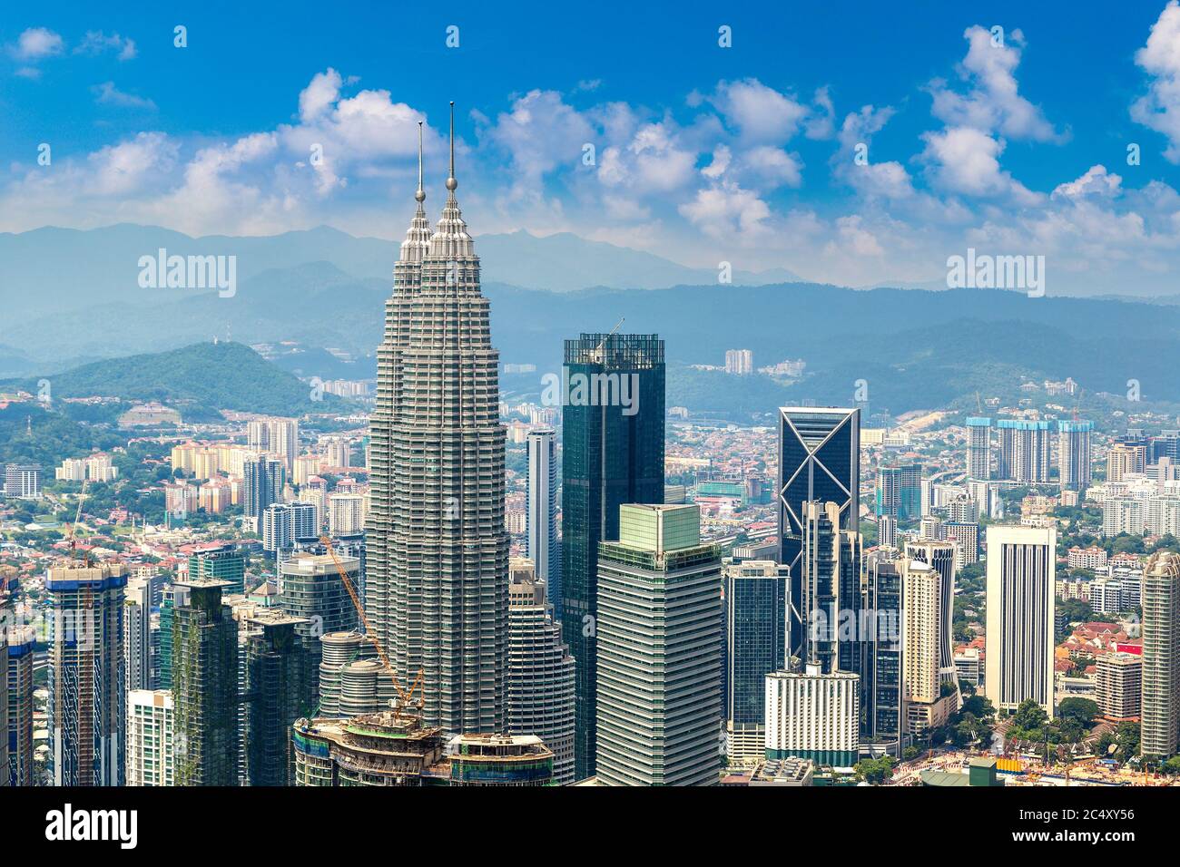 Panoramic aerial view of Kuala Lumpur, Malaysia at summer day Stock ...