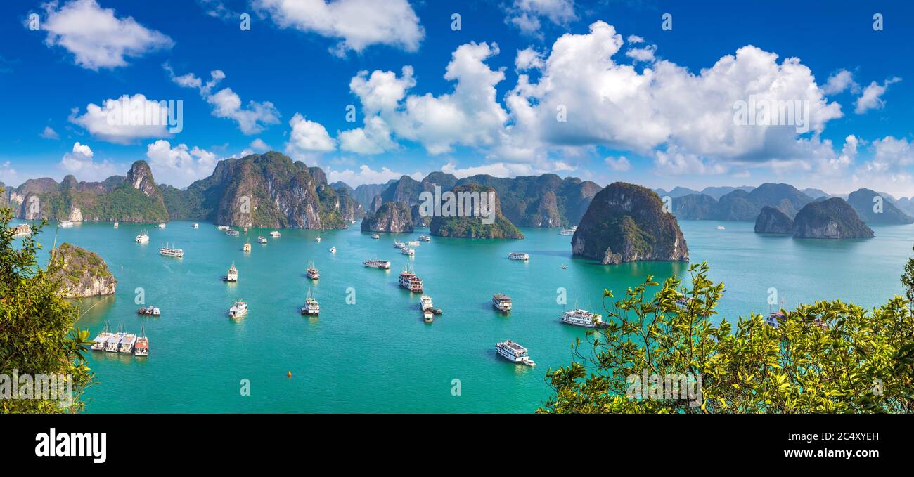 Panorama of Halon bay, Vietnam in a summer day Stock Photo - Alamy