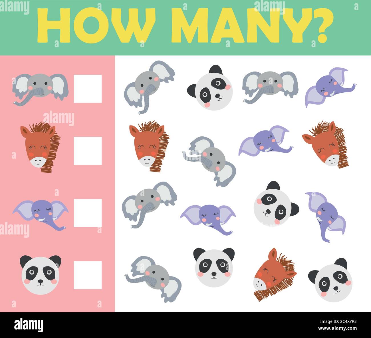 Cartoon Illustration of Education Counting Game for Preschool Children ...