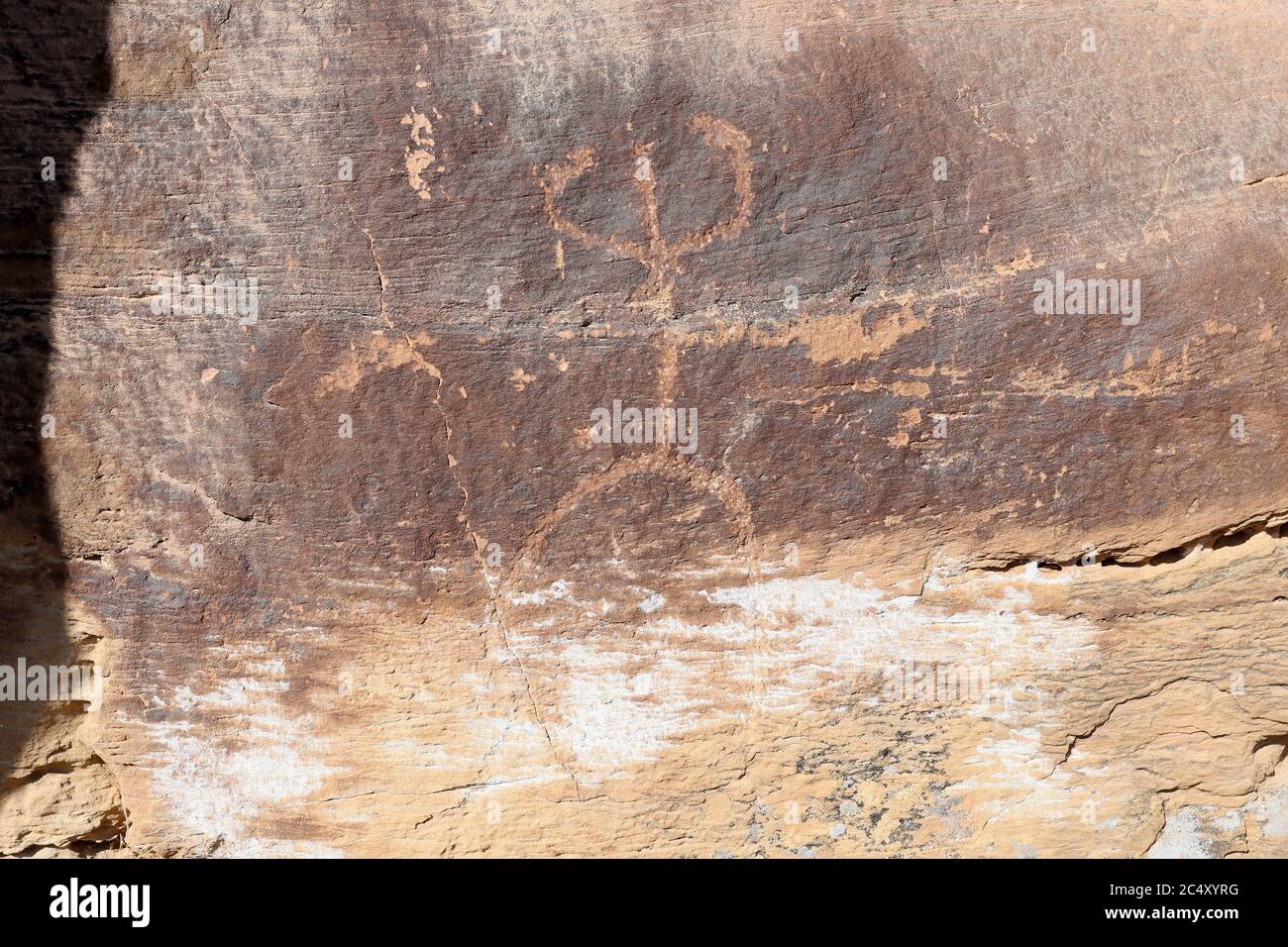 Ancient Native American Indian rock art petroglyph man Utah 1462. Nine ...