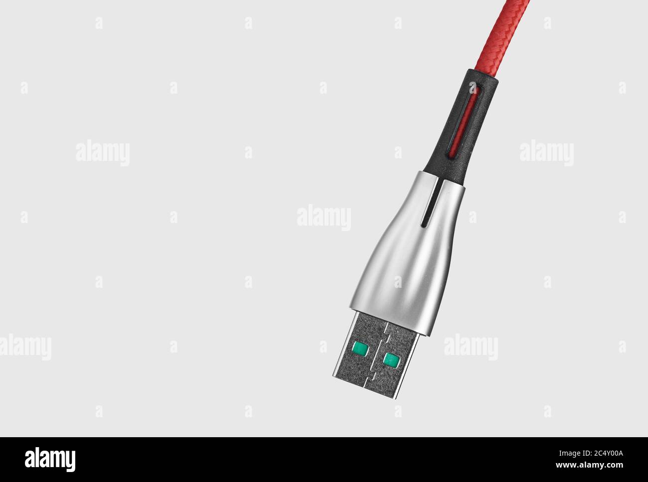 usb connector. Computer cable isolated on grey with clipping path Stock ...