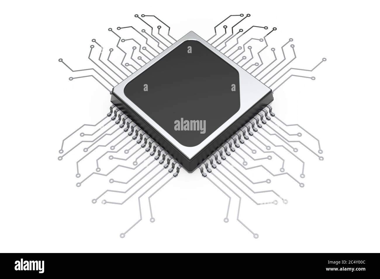 Abstract microchip on circuit Cut Out Stock Images & Pictures - Alamy