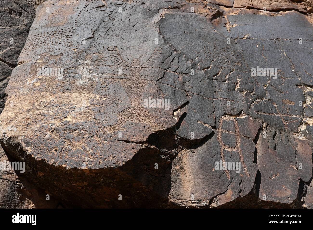 Ancient Native American Indian rock art petroglyph warrior chief 1454 ...