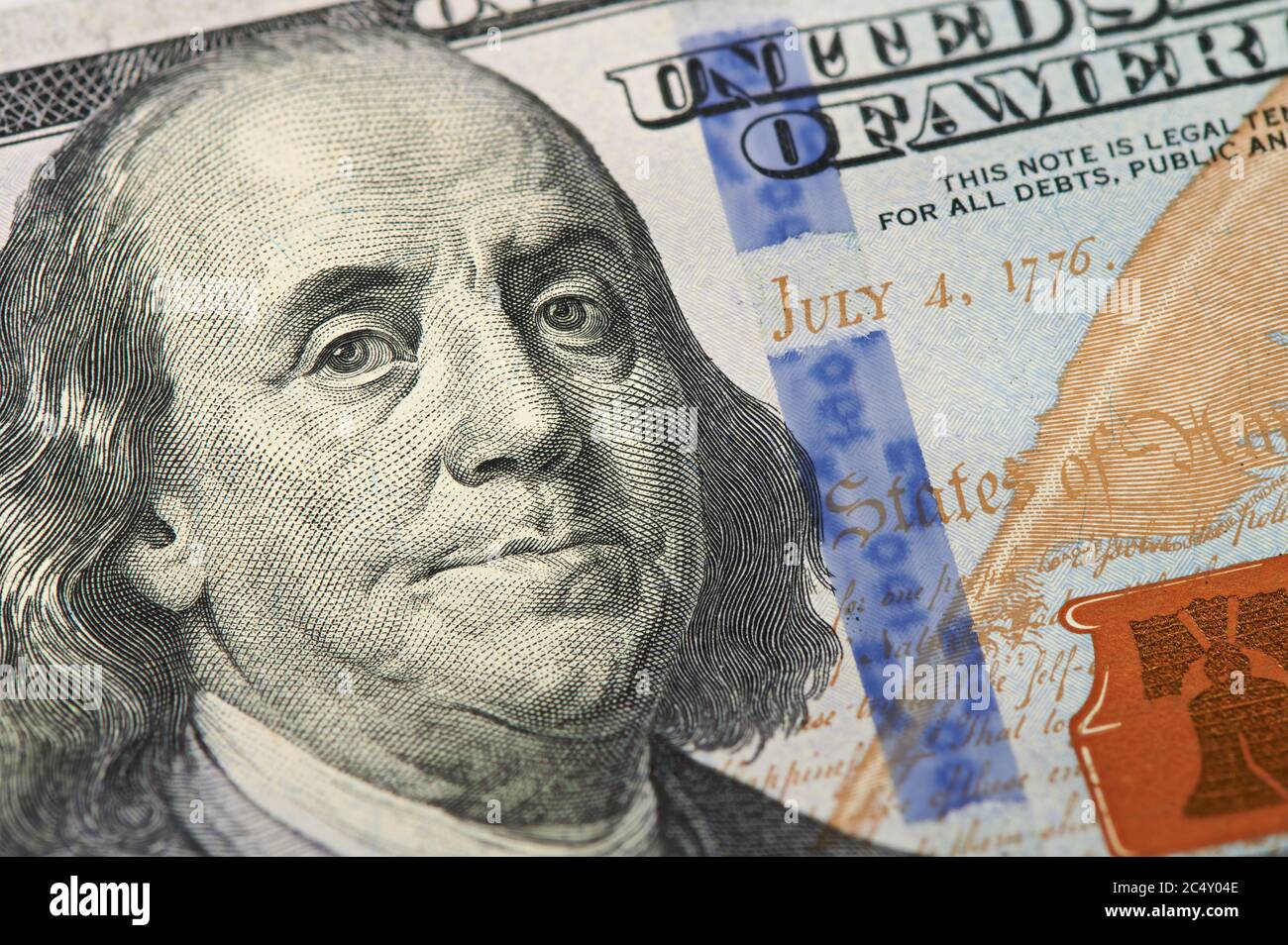 100 dollars banknote hi-res stock photography and images - Alamy