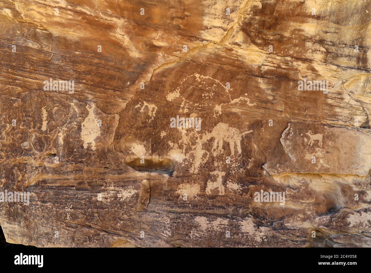 Ancient Native American Indian rock art petroglyph Utah 1405. Nine Mile ...