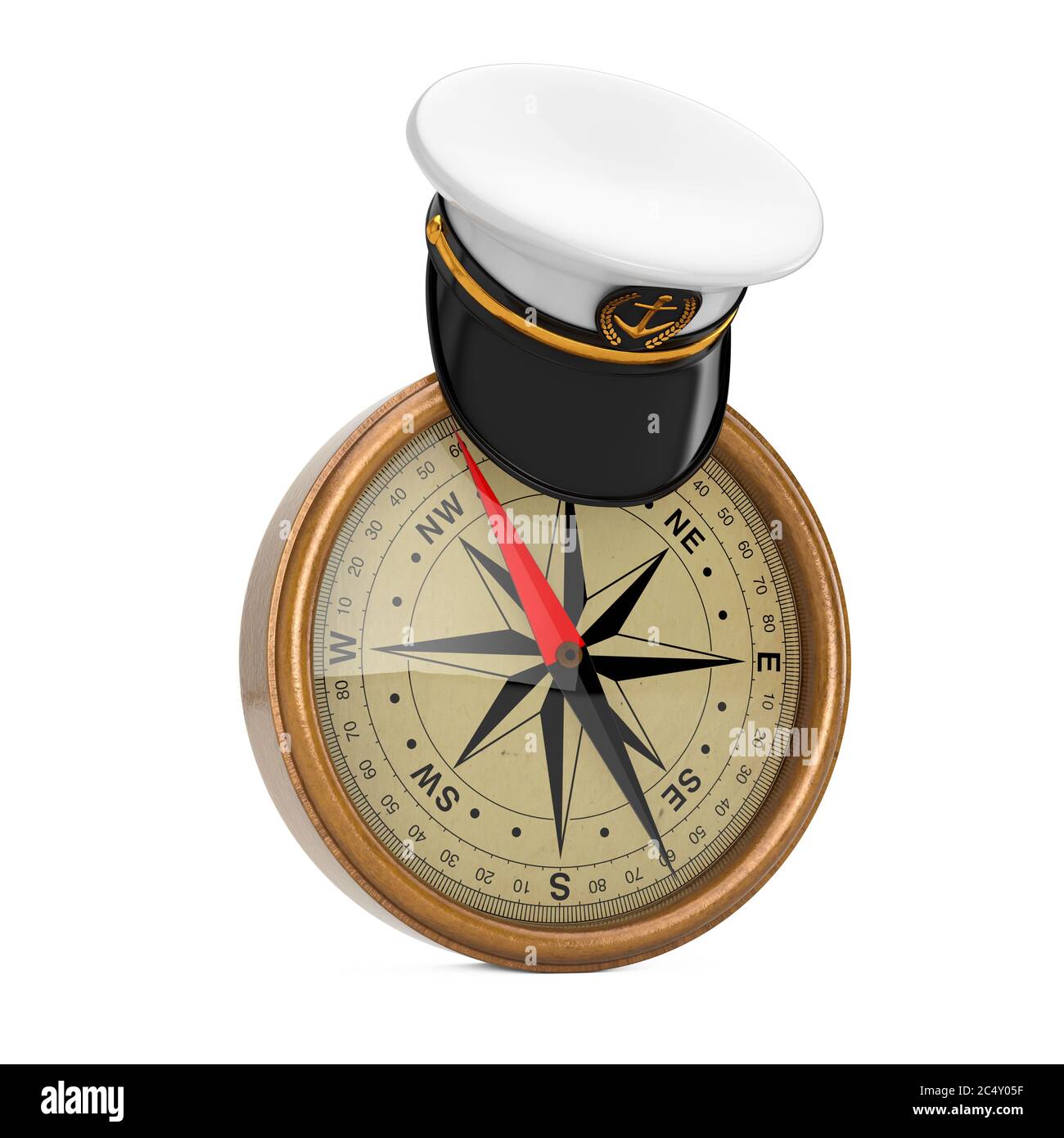 Naval Officer, Admiral, Navy Ship Captain Hat over Antique Vintage ...