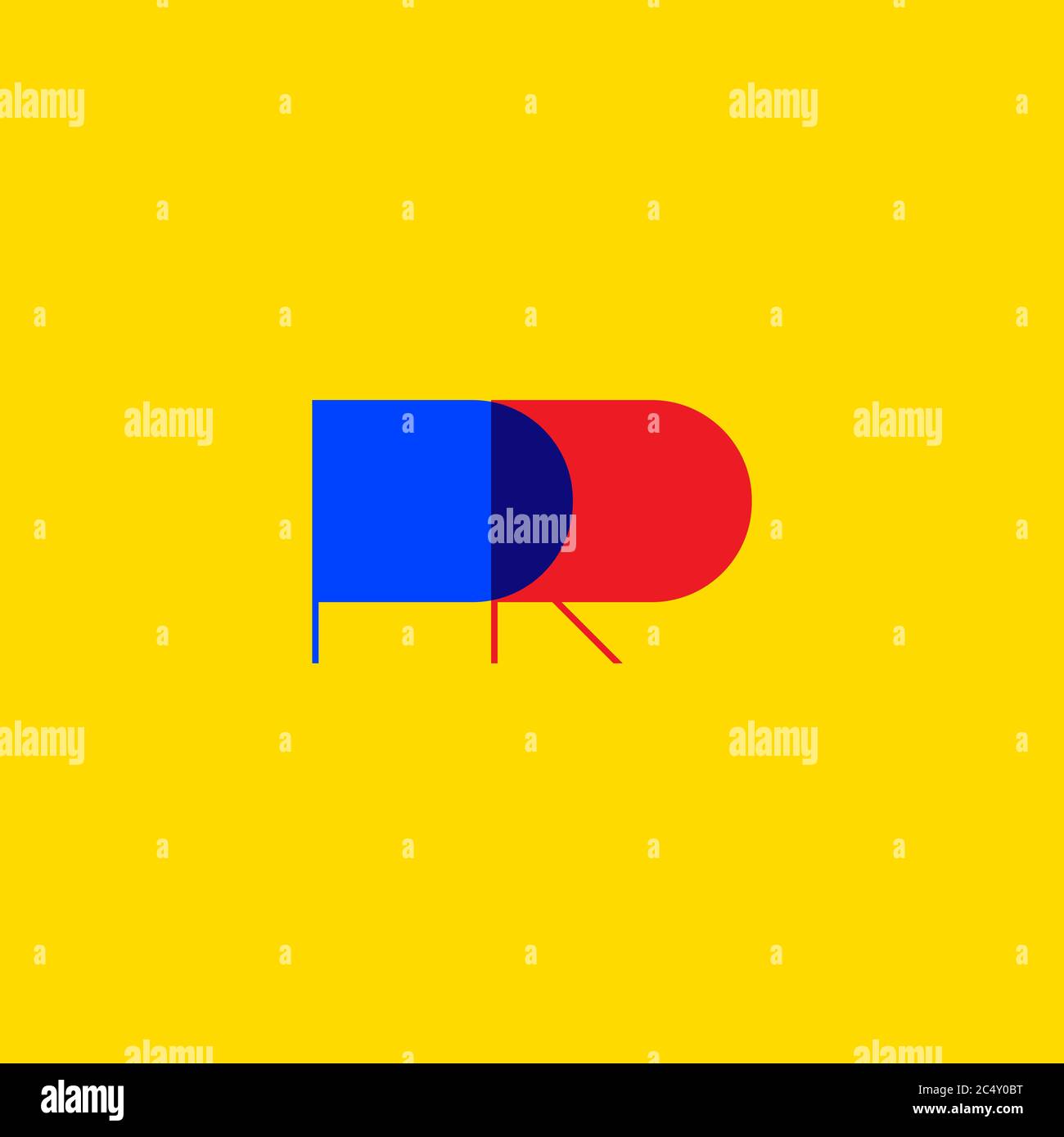 PR icon, public relations logo, creative character of letters. Vector ...