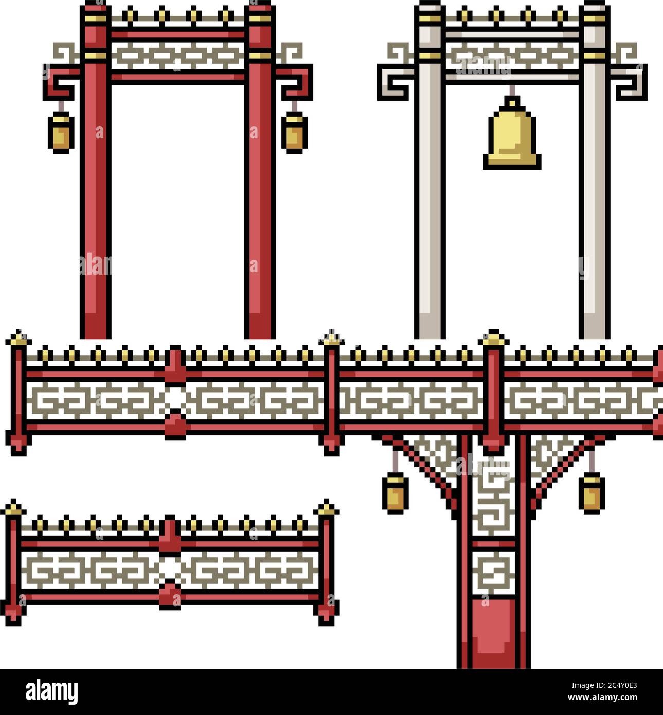 White fence rail Stock Vector Images - Alamy