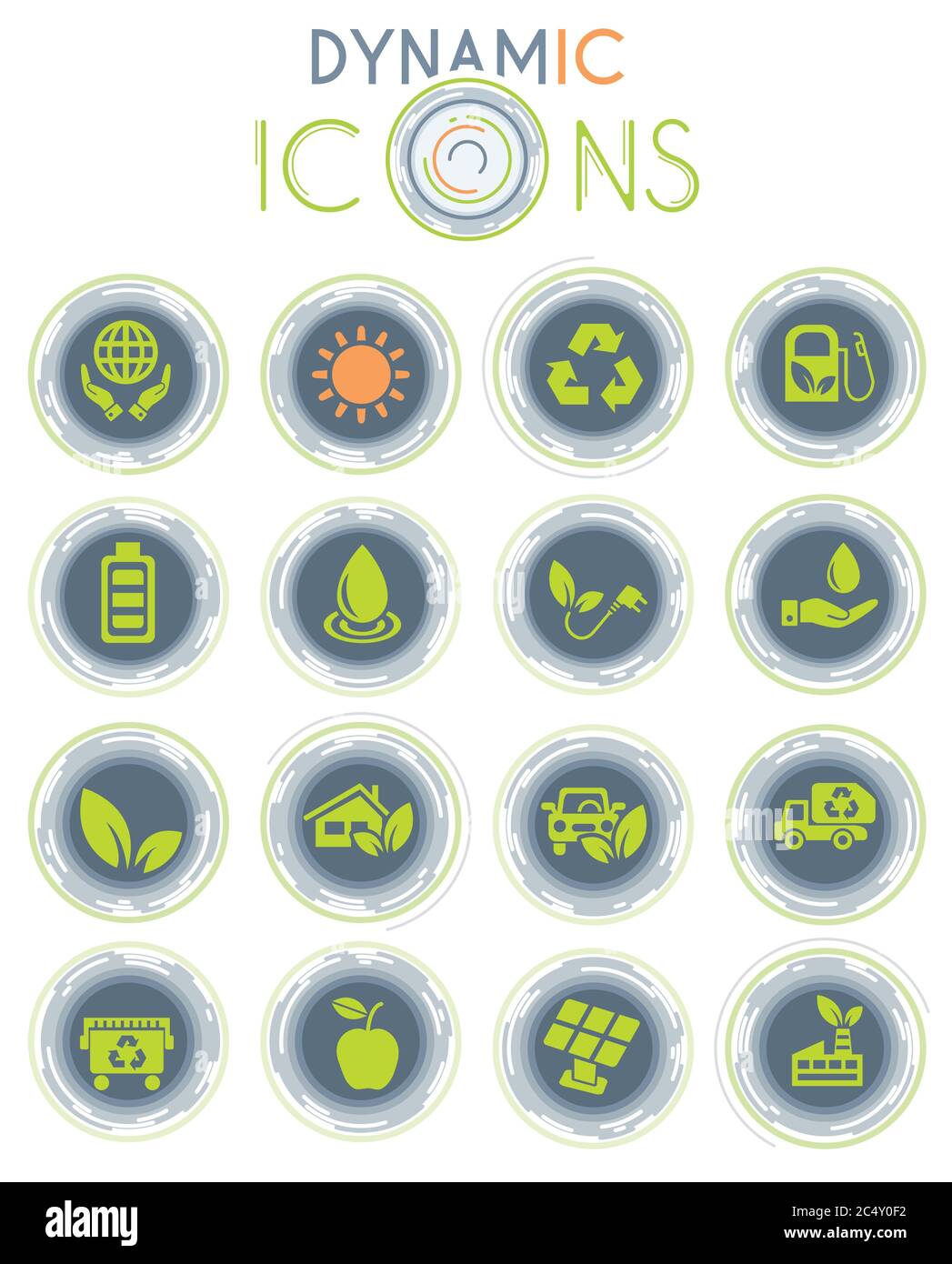 alternative energy dynamic icons Stock Vector Image & Art - Alamy