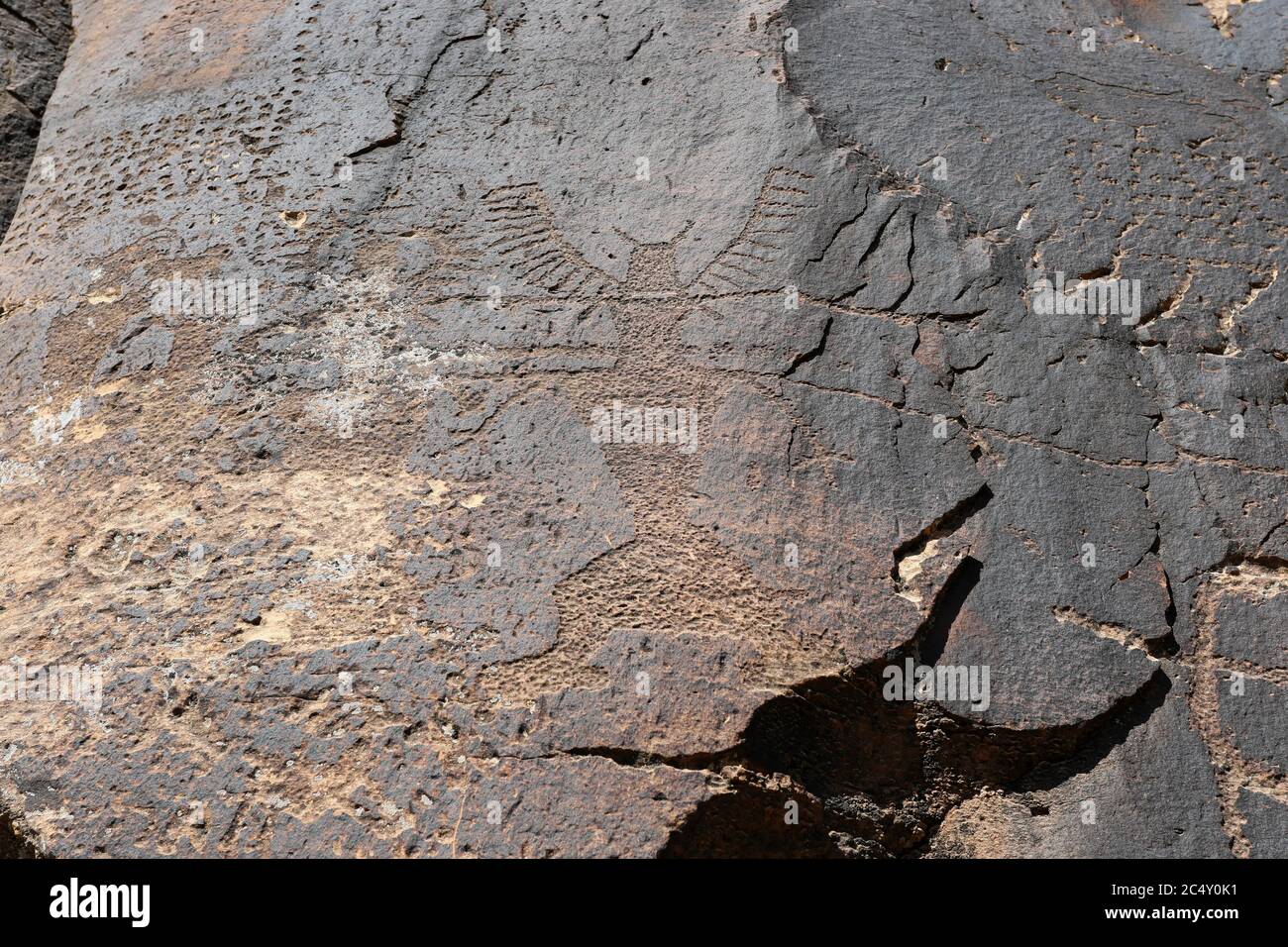 Native American Indian rock art petroglyph figure headress chief Utah ...