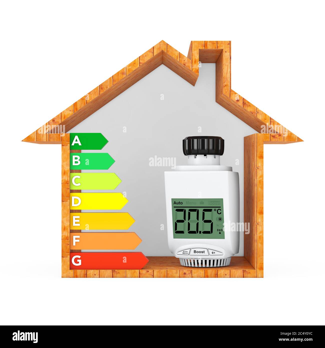 Digital Wireless Radiator Thermostatic Valve with Energy Efficiency ...