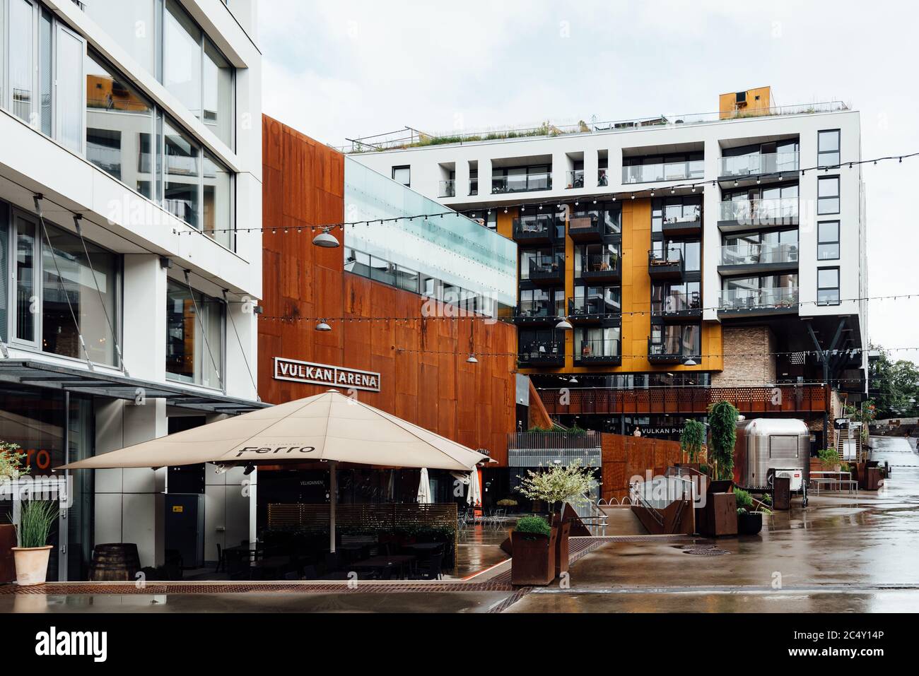 Oslo, Norway - August 11, 2019: New Vulkan area in Grunerlokka with new ...