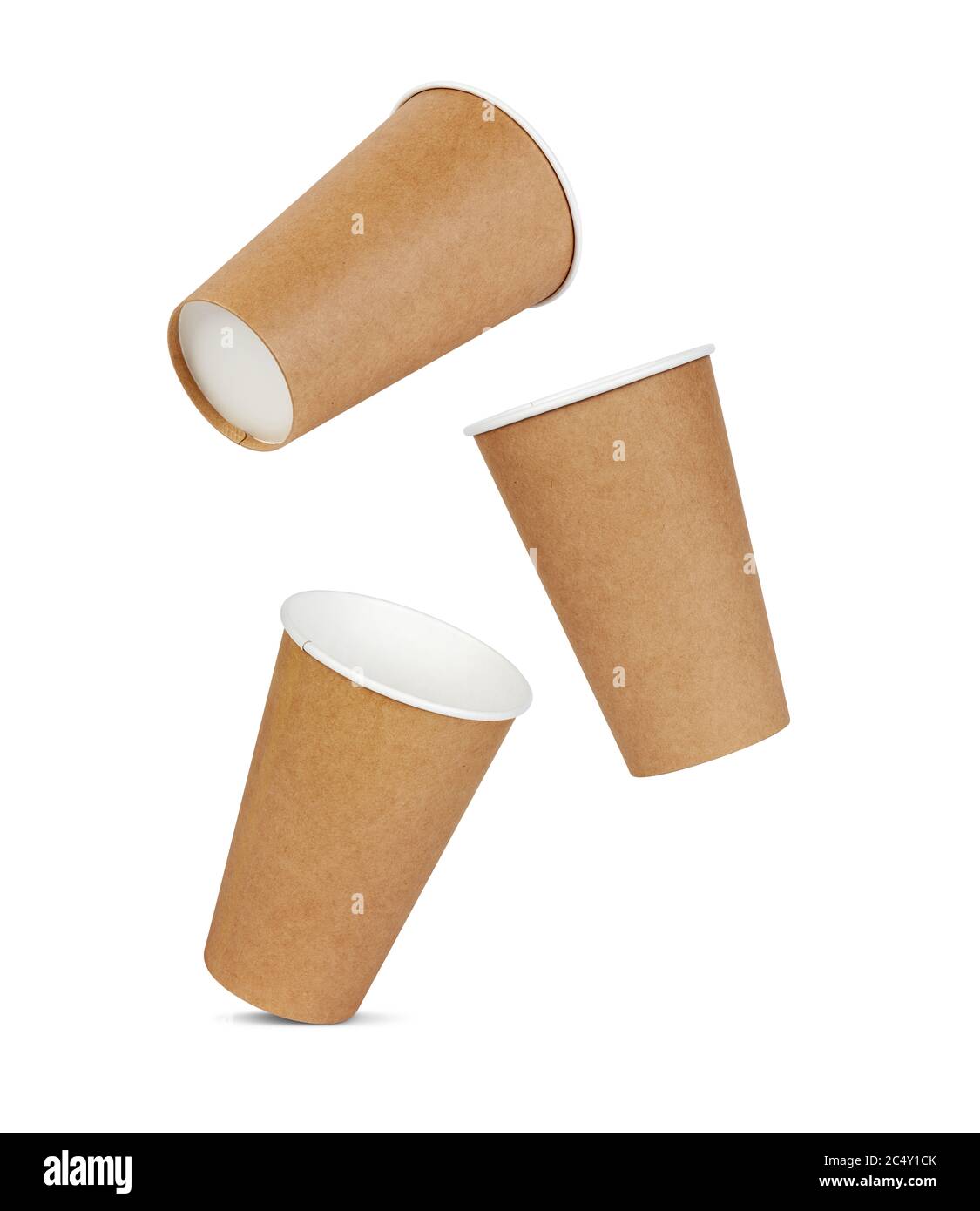 cardboard disposable cup for coffee isolated on white background Stock ...