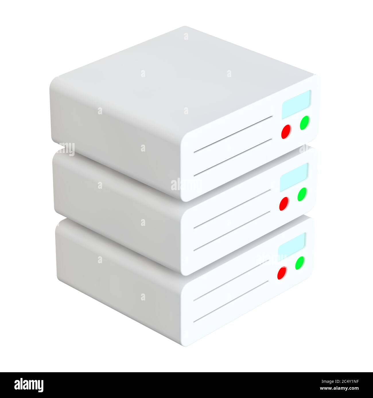 Database server isometric element Cut Out Stock Images & Pictures - Alamy
