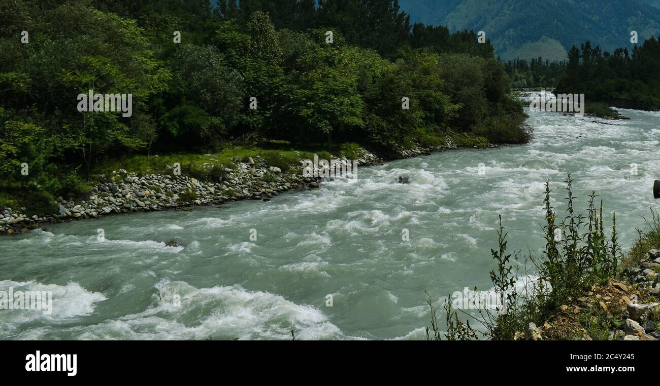 An eye catching landscape view at Pahalgam Kashmir India Stock Photo ...