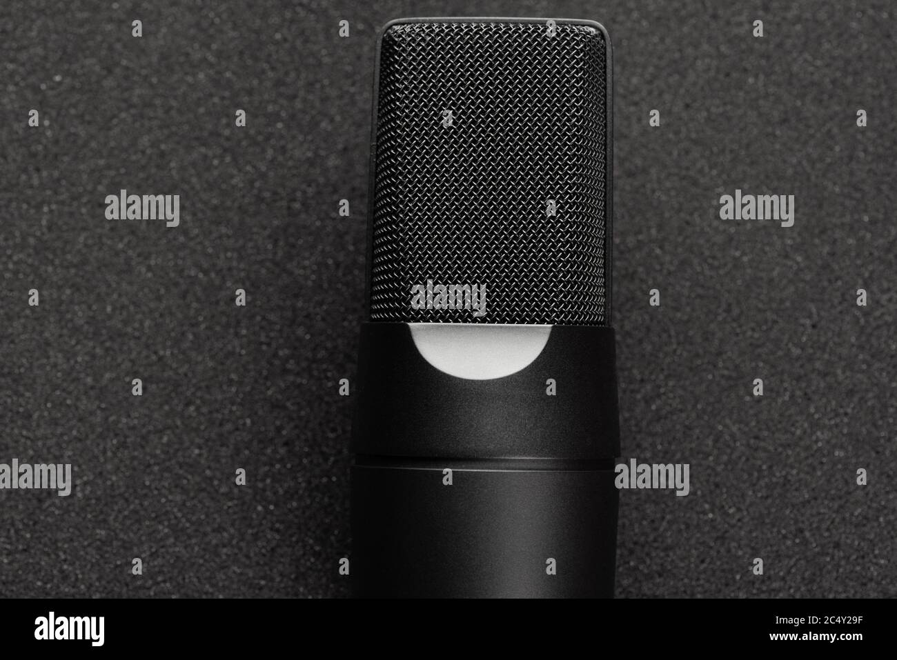 Black modern professional microphone Stock Photo - Alamy